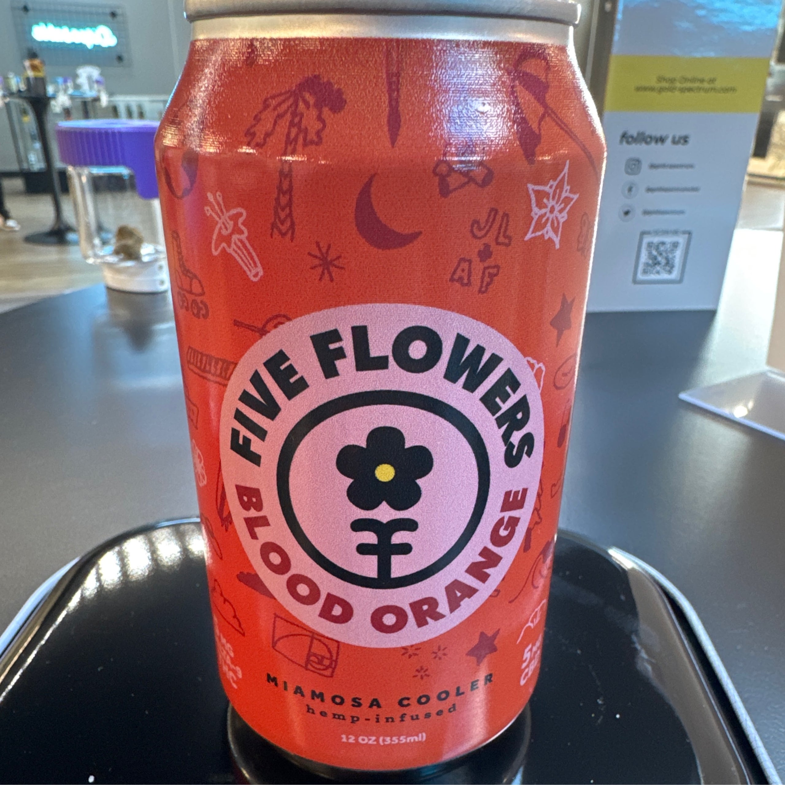 Five Flowers Hemp Infused Cooler - Blood Orange - 5 MG Delta 9 THC - 5 MG CBD | STRAINS CBD ...